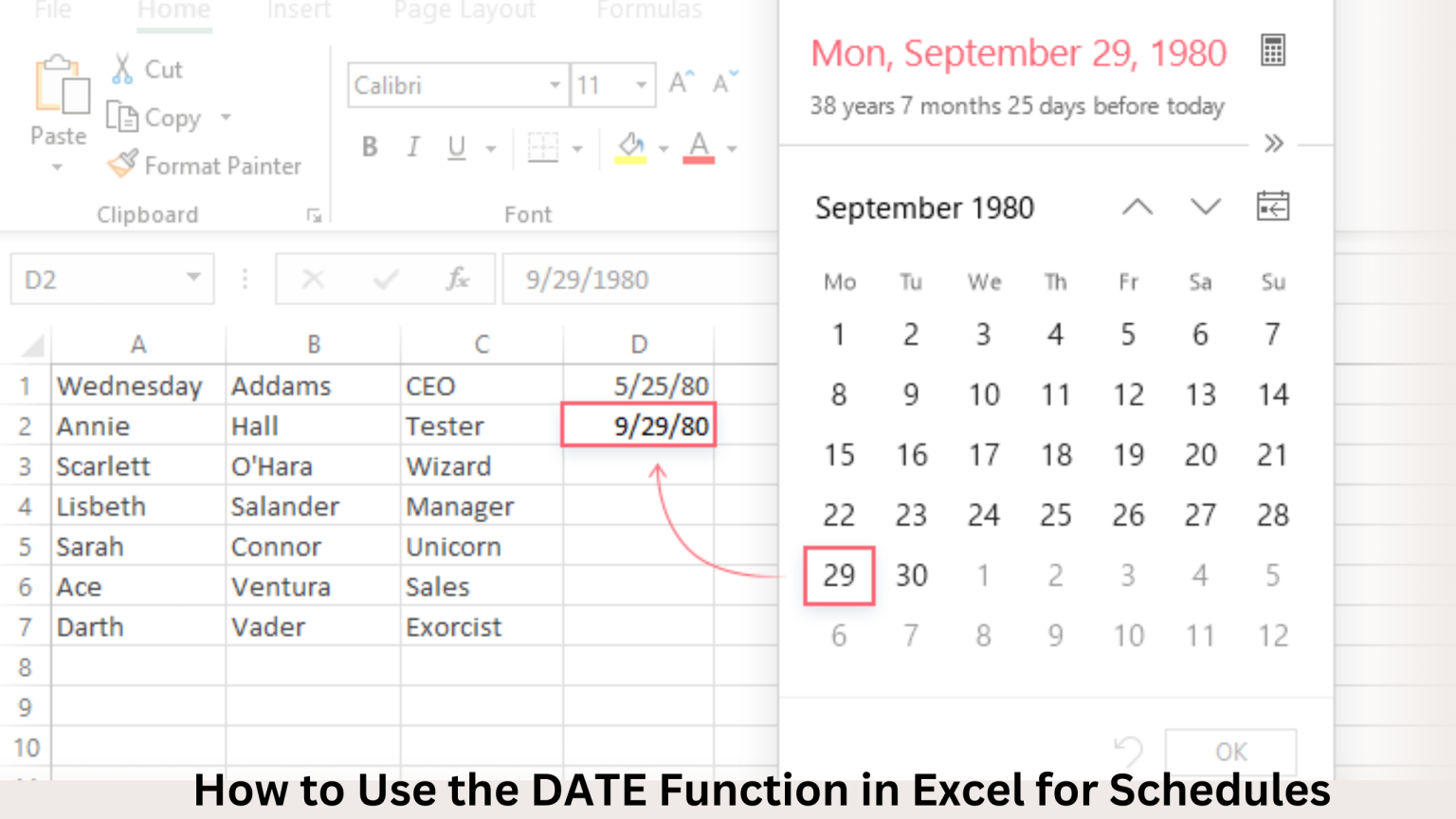 How to Use the DATE Function in Excel for Schedules? - ExcelCombo